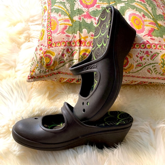 CROCS | Shoes | Crocs Frances Mule Platform Clog Cute Comfy Wedge ...